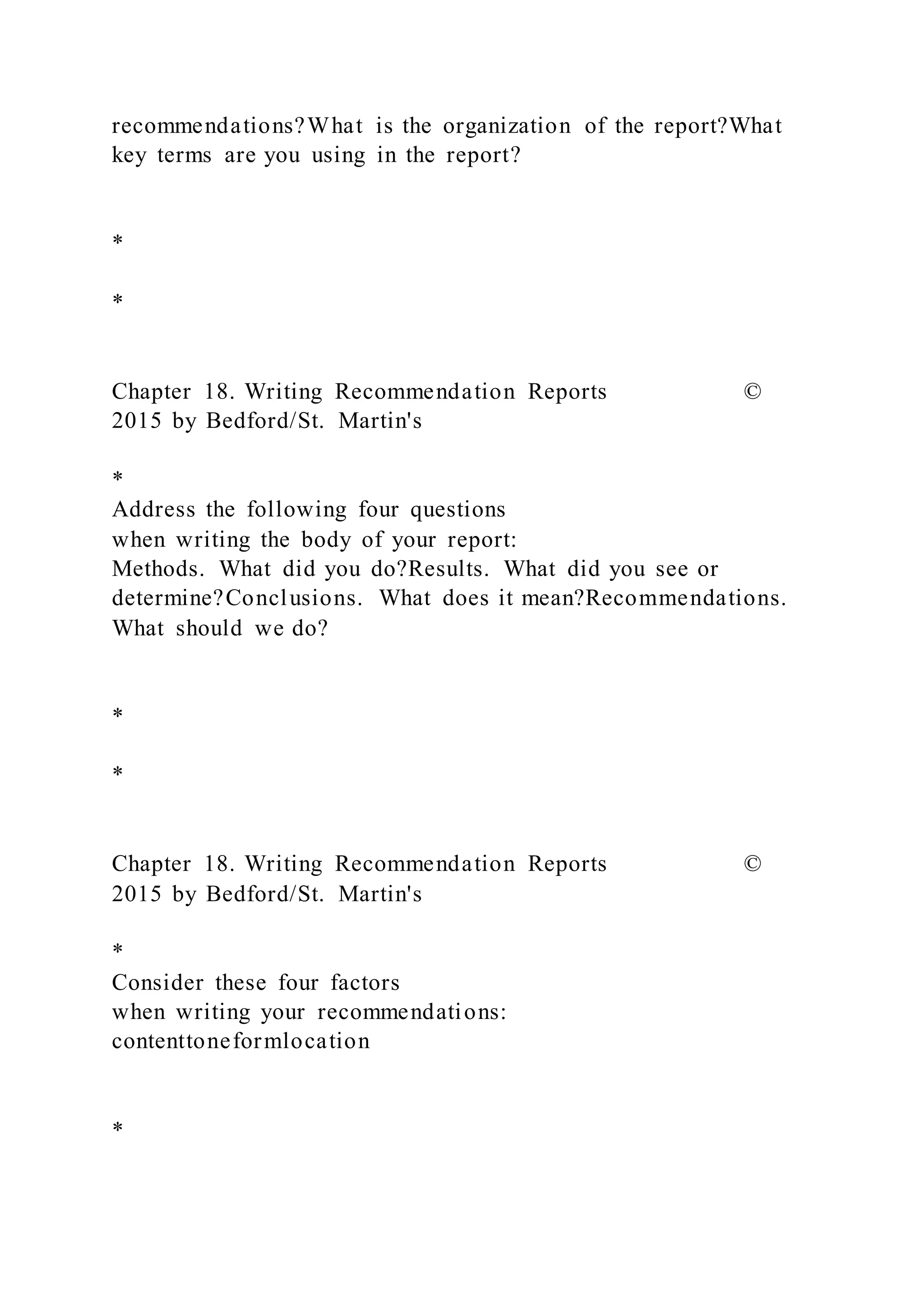 Chapter 18. Writing Recommendation Reports | DOCX