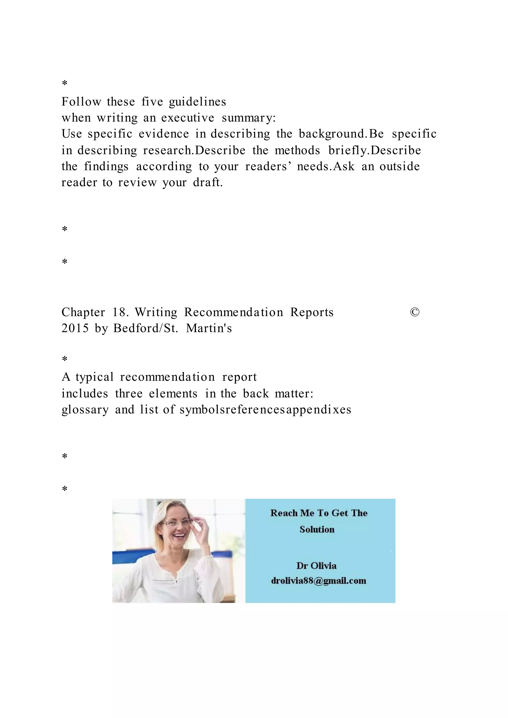Chapter 18. Writing Recommendation Reports | DOCX