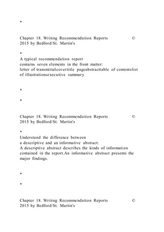 Chapter 18. Writing Recommendation Reports | DOCX