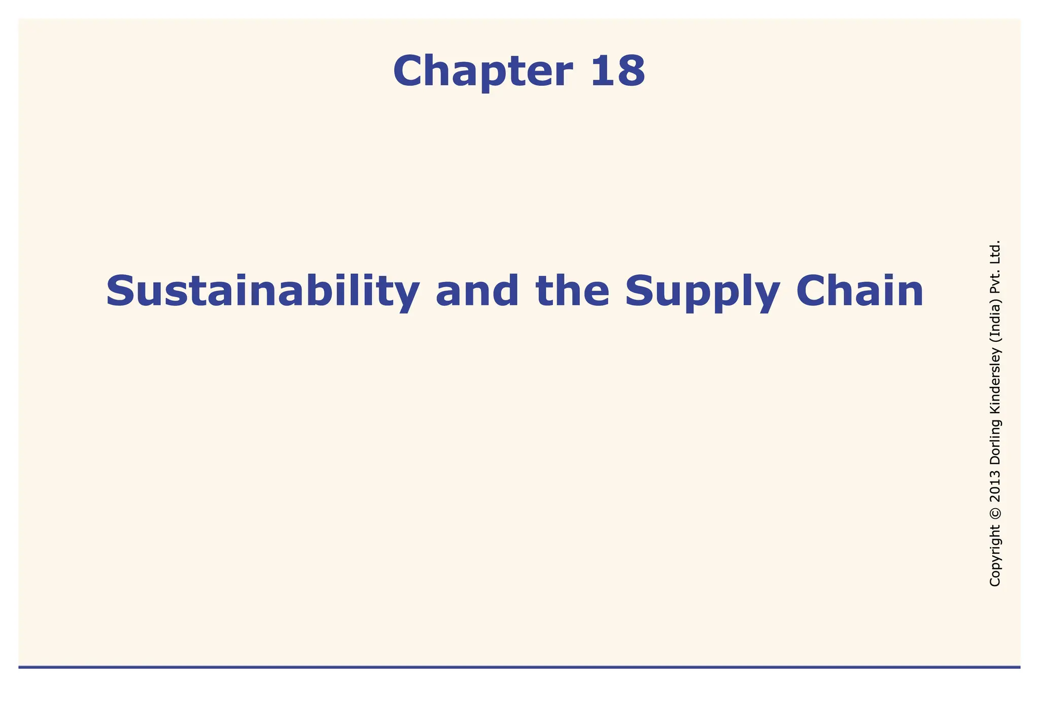 Chapter 18 Sustainability and the Supply Chain | PDF