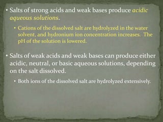 Chapter 18.3 : Equilibria of Acids, Bases, and Salts | PPTX