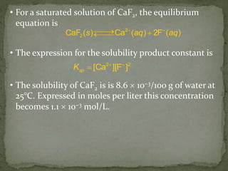 Chapter 18.4 : Solubility Equilibrium | PPTX