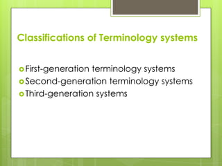 Chapter 18 advanced terminology systems | PPTX