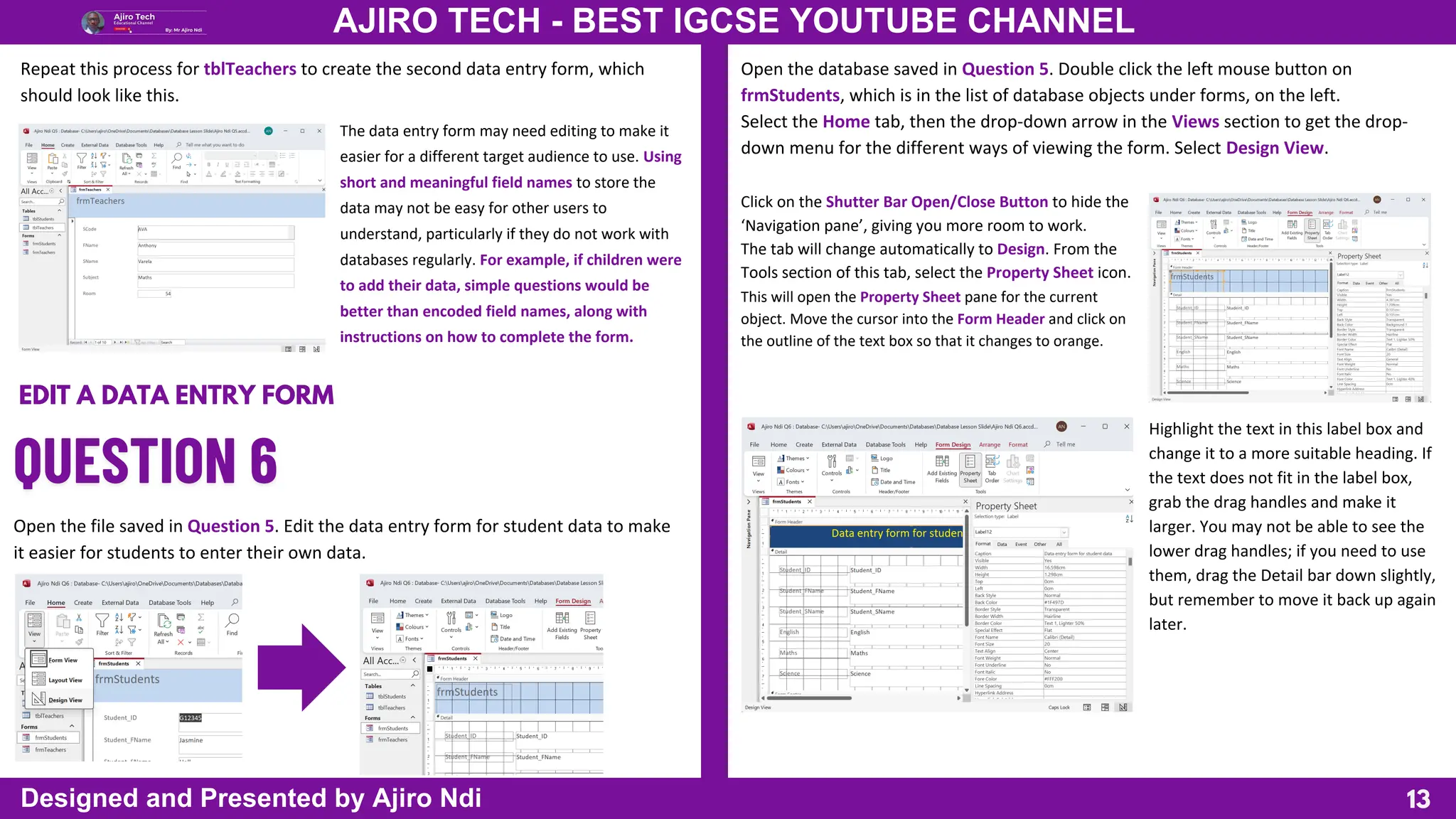 Igcse Ict 0417 0983 Databases Ajiro Tech Pdf