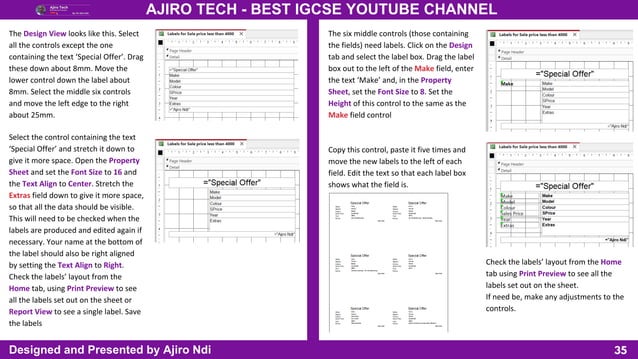 IGCSE ICT (0417/0983) - Databases - Ajiro Tech | PDF