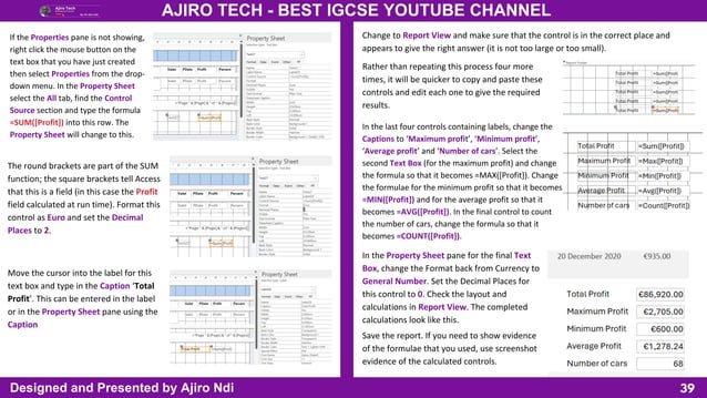 IGCSE ICT (0417/0983) - Databases - Ajiro Tech | PDF