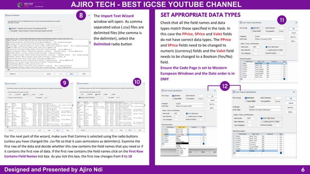 IGCSE ICT (0417/0983) - Databases - Ajiro Tech | PDF