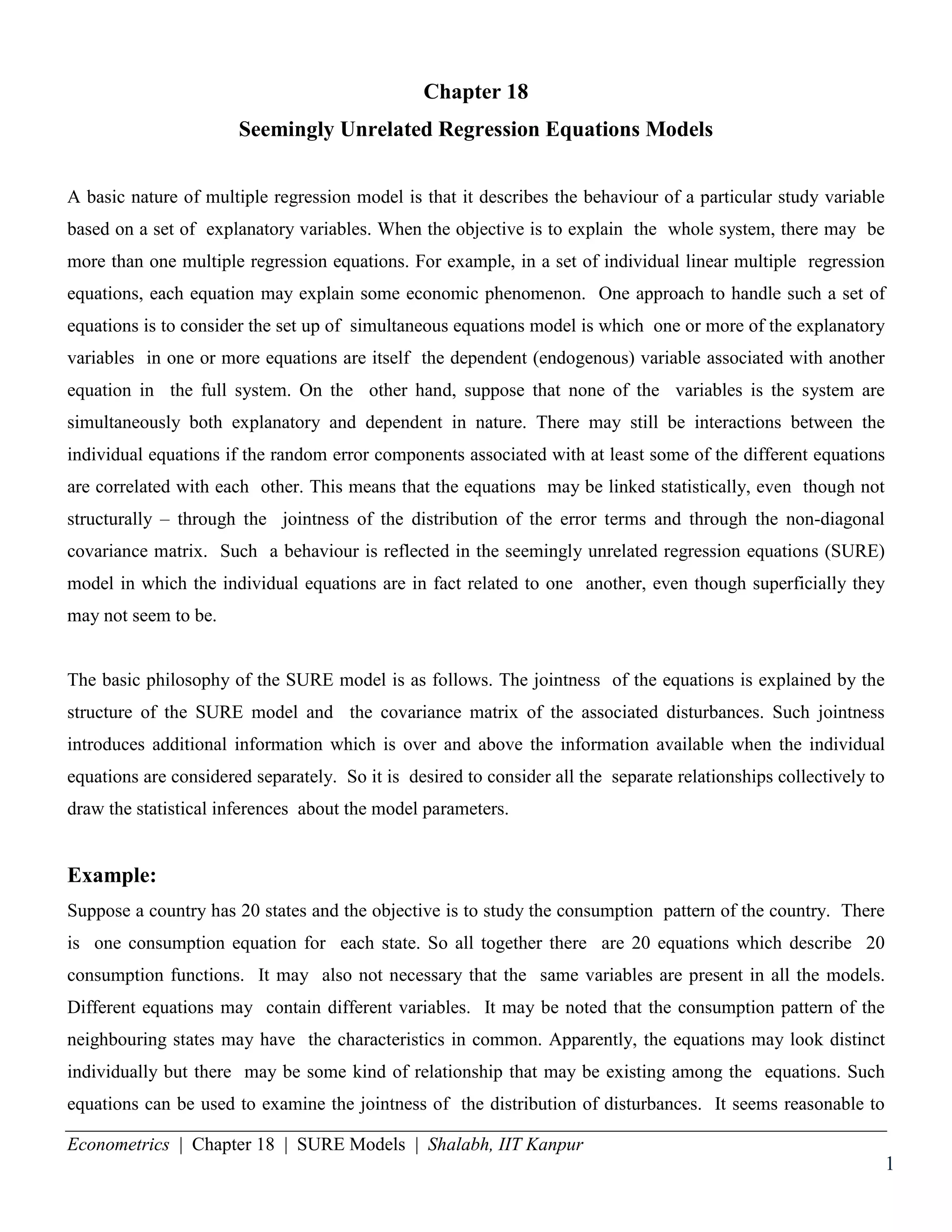 Chapter18 econometrics-sure models | PDF | Physics | Science