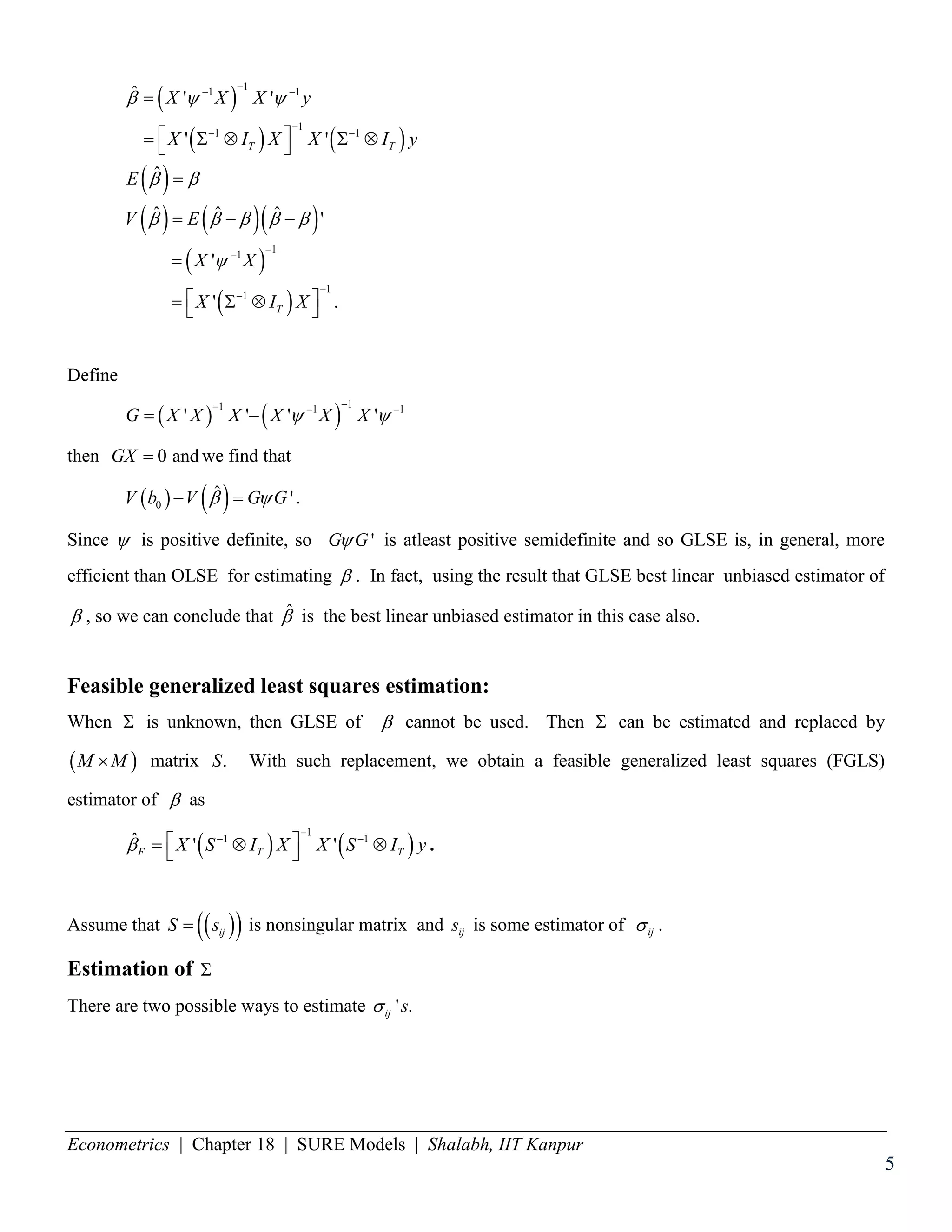 Chapter18 econometrics-sure models | PDF | Physics | Science