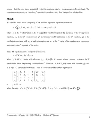 Chapter18 econometrics-sure models | PDF | Physics | Science