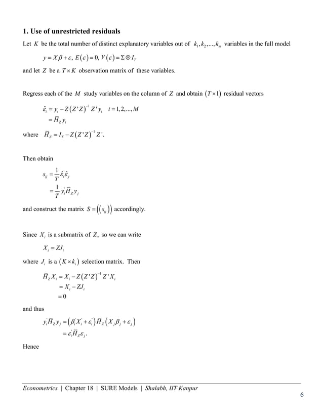 Chapter18 econometrics-sure models | PDF