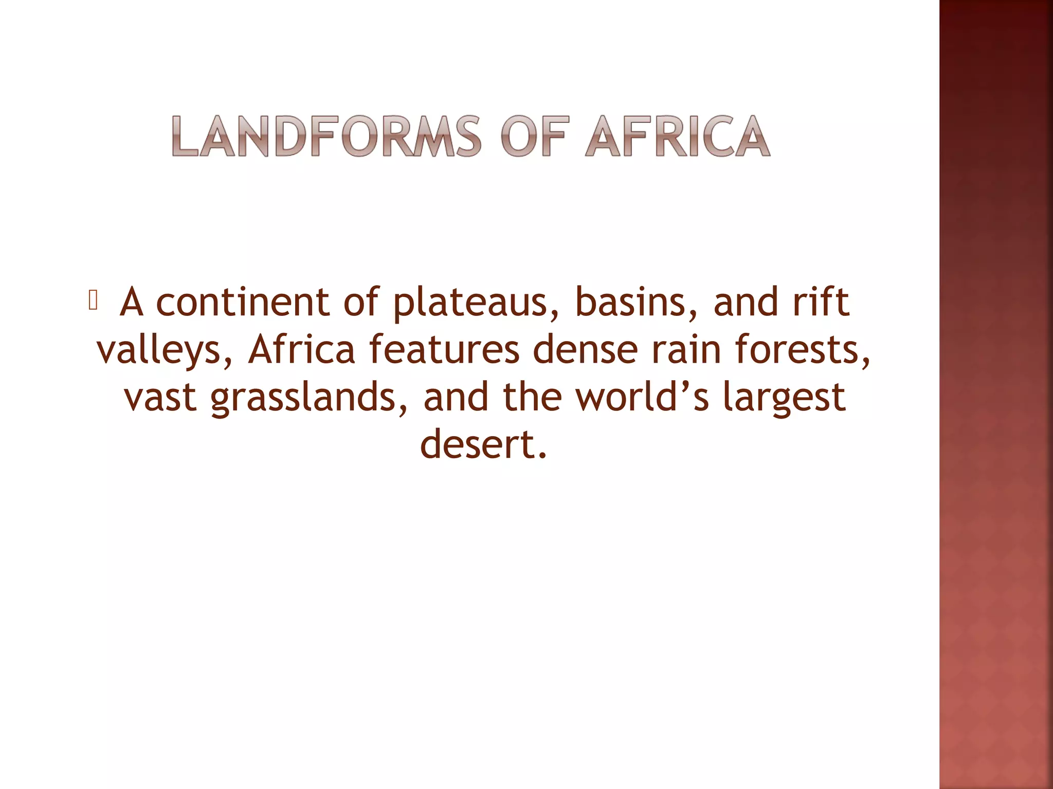 Chapter 18 geography of africa | PPT