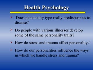 Chapter 18 health and personality | PPT