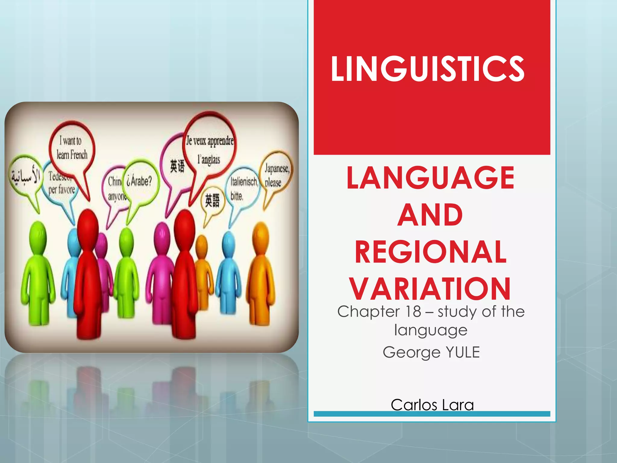 Chapter 18 language and regional variation | PPTX