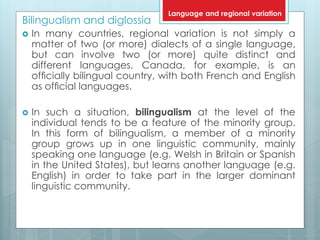 Chapter 18 language and regional variation | PPTX
