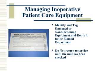 Chapter 18 patient care equipment management | PPT