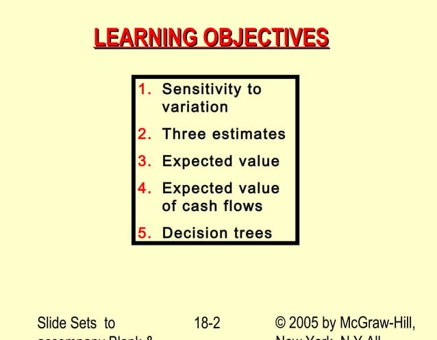 Chapter 18 sensitivity analysis | PPT