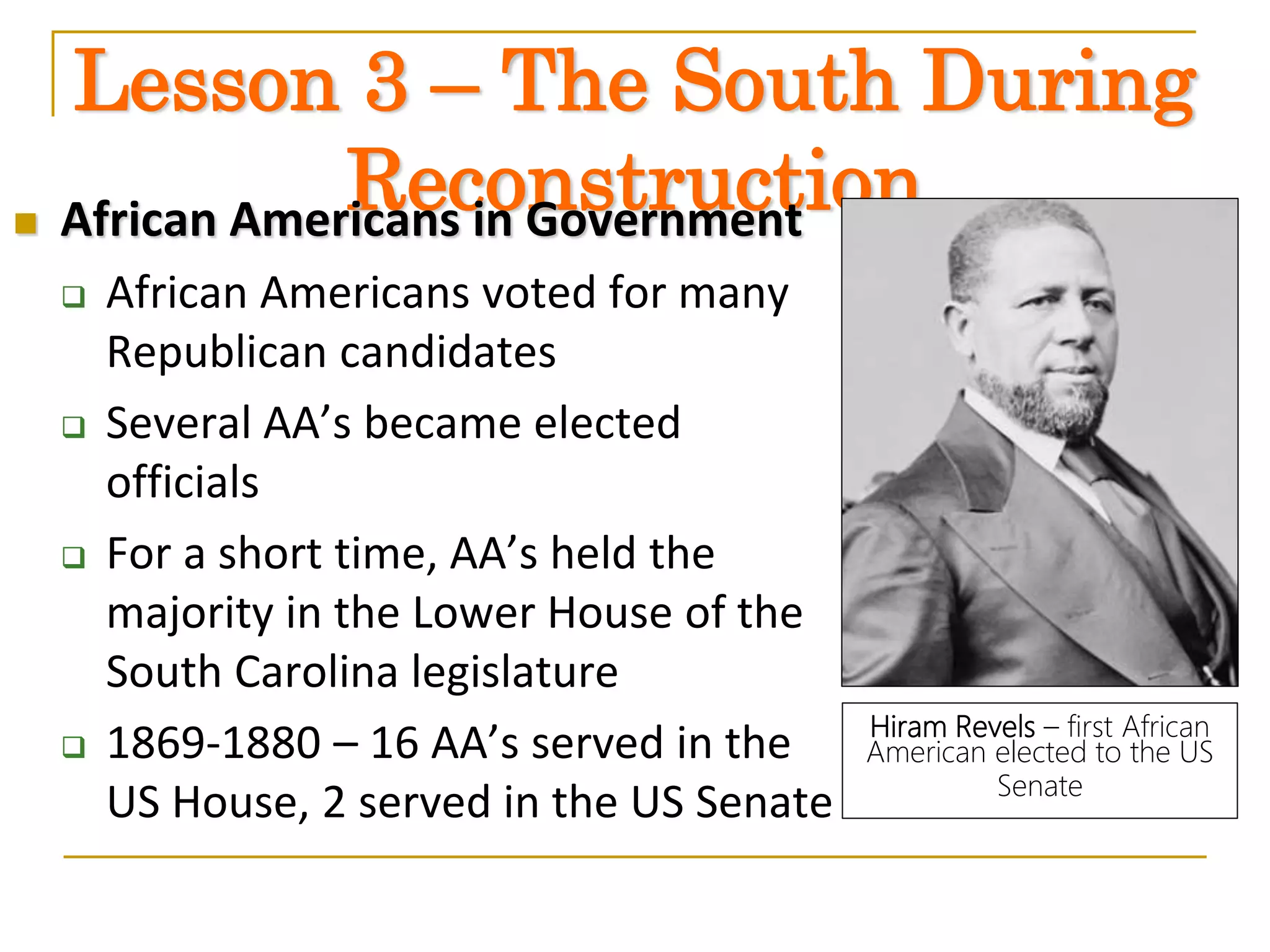 Chapter 18 the reconstruction era | PPTX