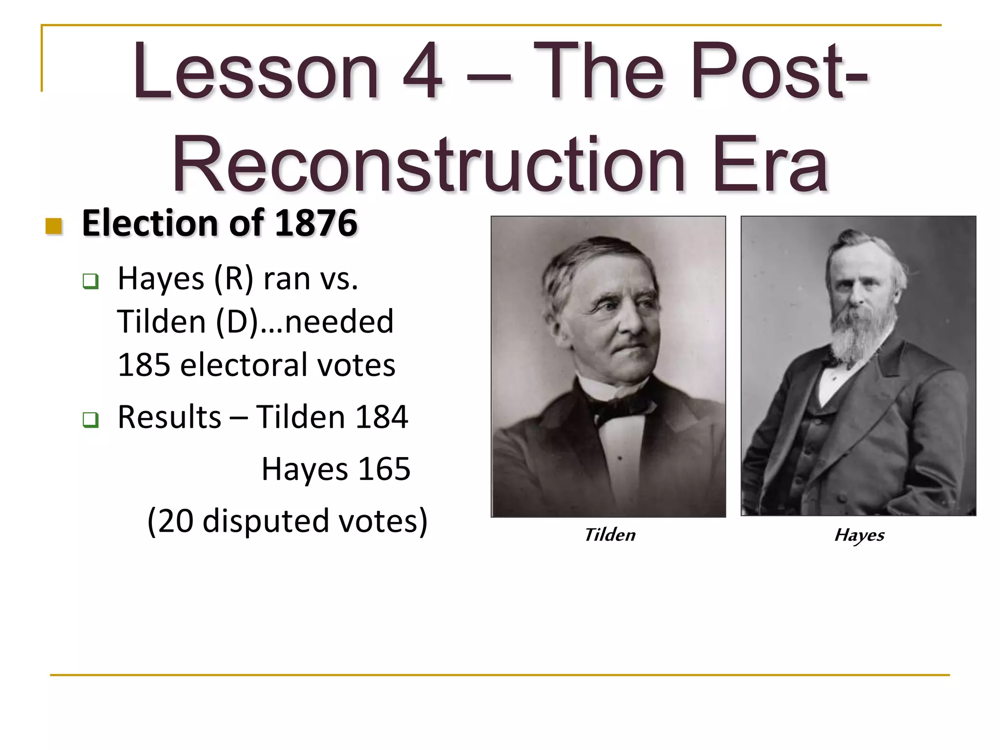 Chapter 18 the reconstruction era | PPTX