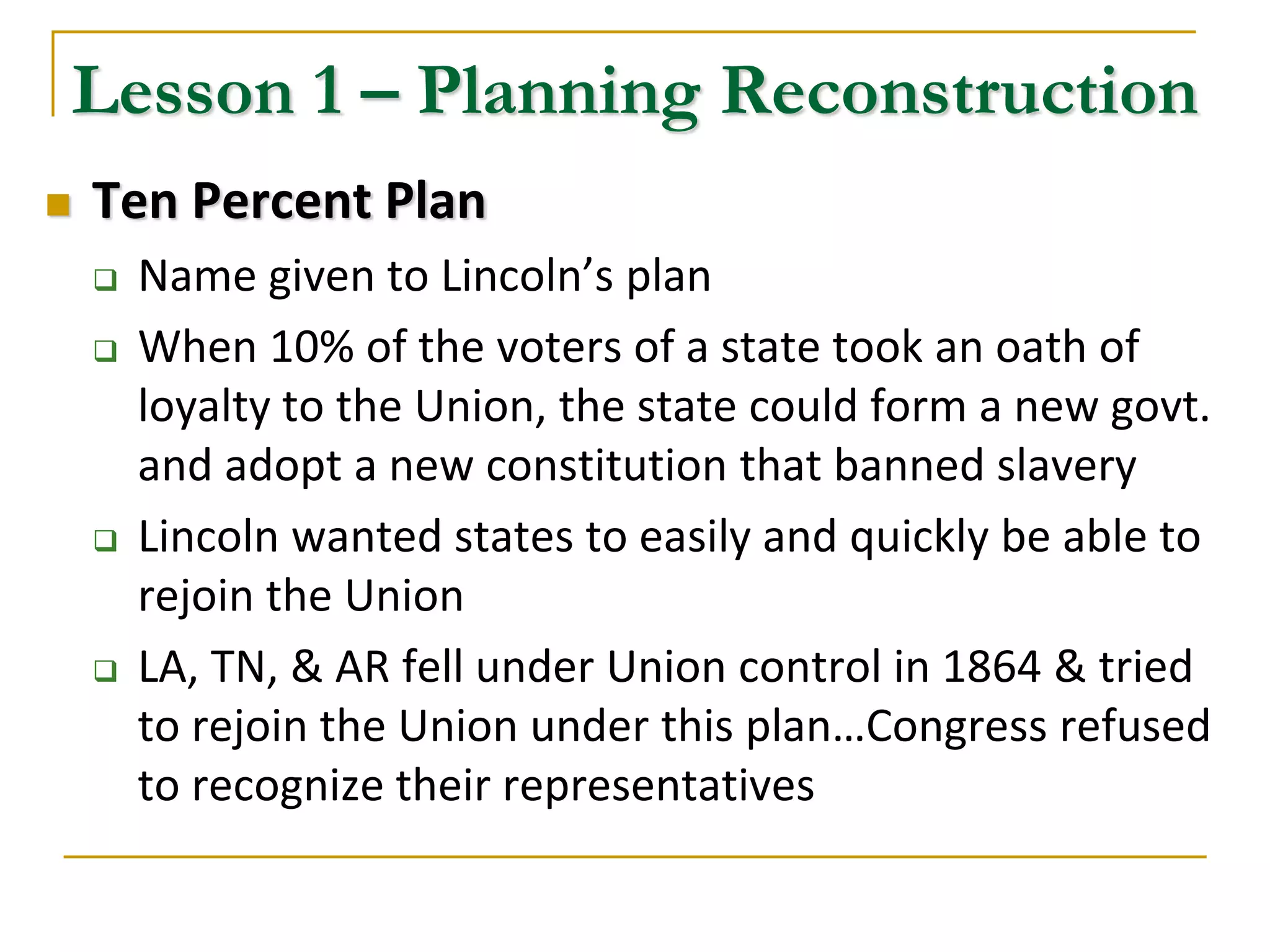 Chapter 18 the reconstruction era | PPTX