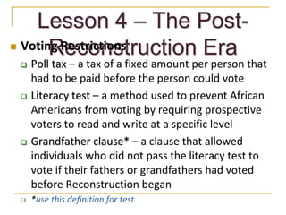 Chapter 18 the reconstruction era | PPTX