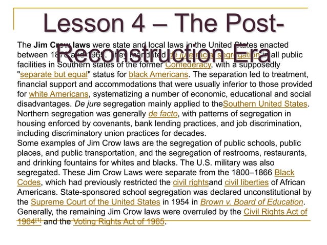 Chapter 18 the reconstruction era | PPTX | Civic affairs | Politics