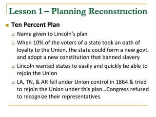 Chapter 18 the reconstruction era | PPTX