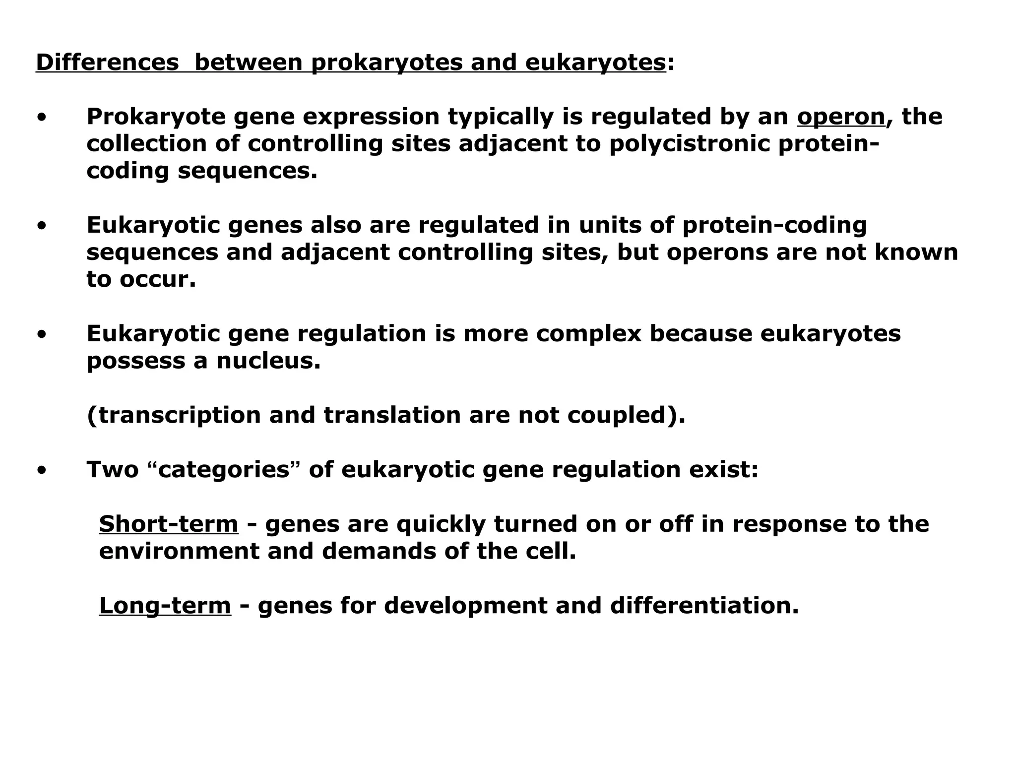 Regulation of gene regulation in Eukaryotes | PPT