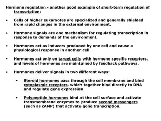 Regulation of gene regulation in Eukaryotes | PPT