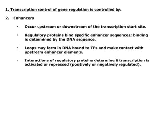 Regulation of gene regulation in Eukaryotes | PPT