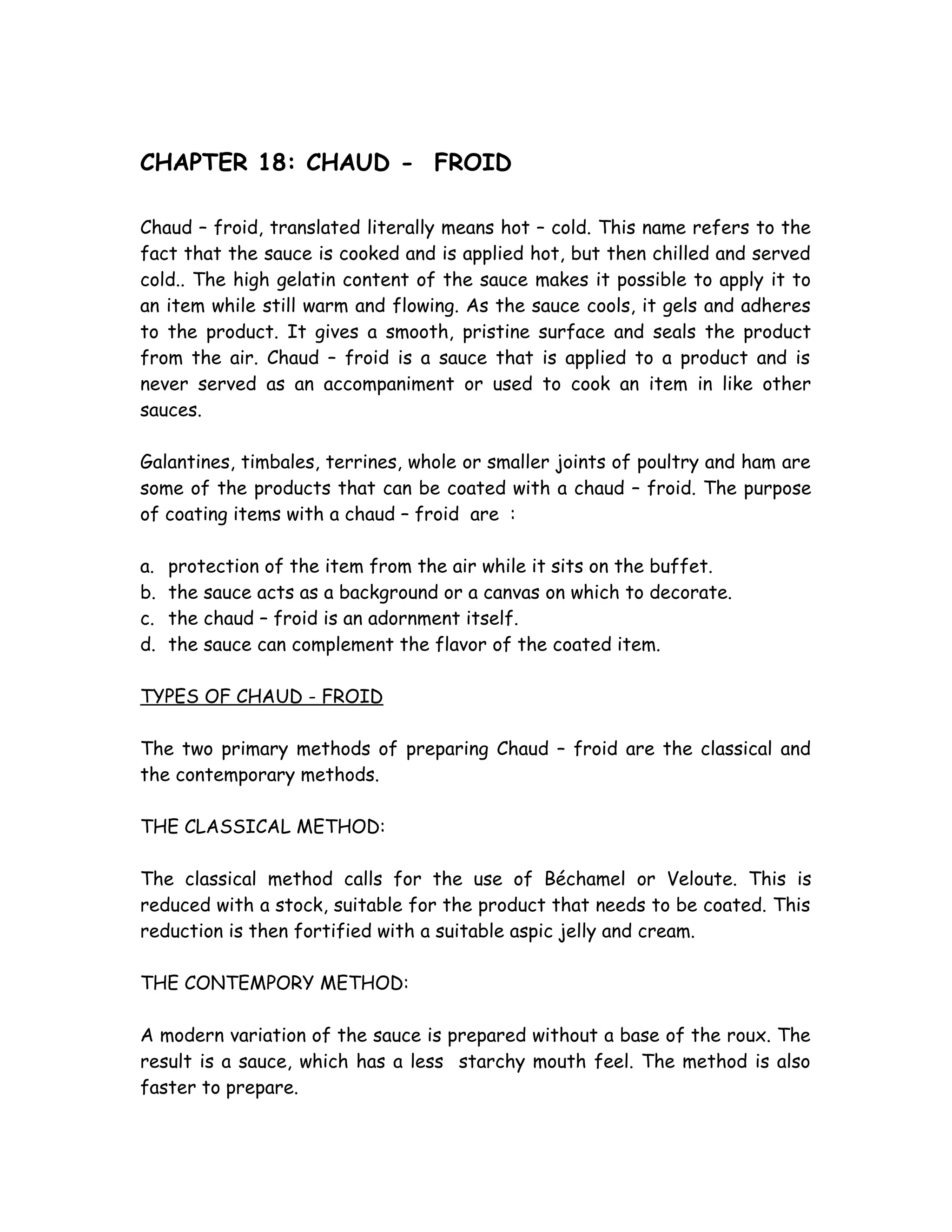 Chapter 18 chaud froid | DOC