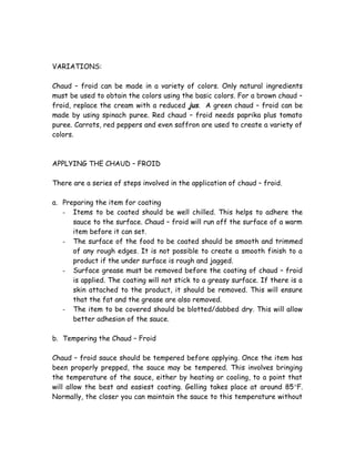 Chapter 18 chaud froid | DOC