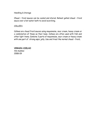 Chapter 18 chaud froid | DOC
