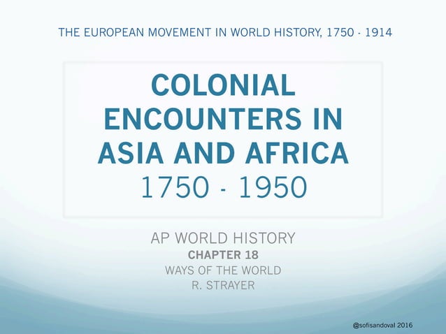 AP WORLD HISTORY - Chapter 18 colonial encounters in asia and africa ...