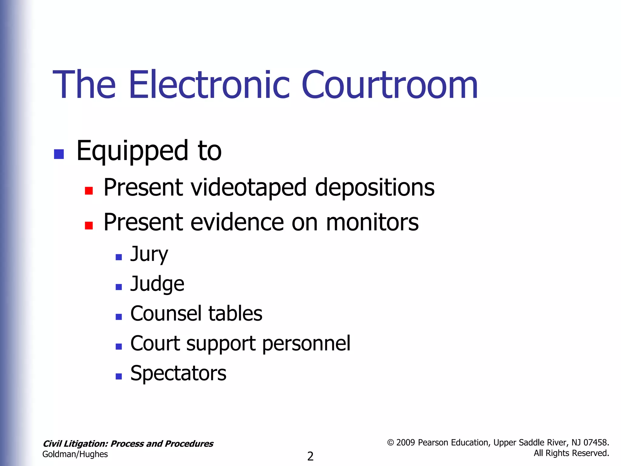 Chapter 18 eighteen the electronic courtroom and trial presentation | PPTX