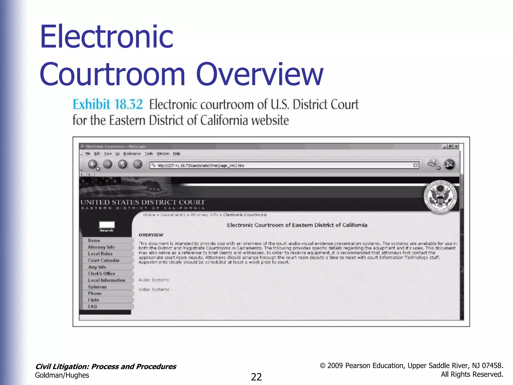 Chapter 18 eighteen the electronic courtroom and trial presentation | PPTX