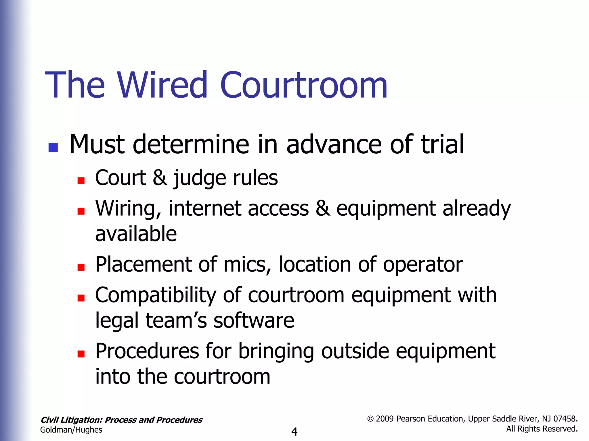 Chapter 18 eighteen the electronic courtroom and trial presentation | PPTX