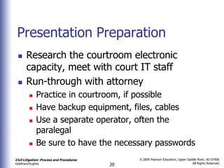Chapter 18 eighteen the electronic courtroom and trial presentation | PPTX