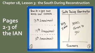 Chapter 18, lesson 3 and 4 reconstruction ends | PPTX | Drawing and ...
