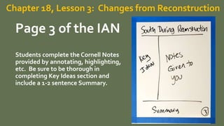 Chapter 18, lesson 3 and 4 reconstruction ends | PPTX | Drawing and ...