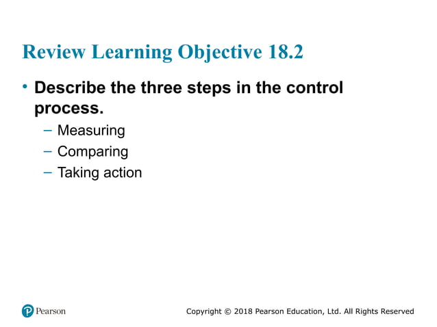 Chapter 18 Management Controlling Activities and Operations | PPT