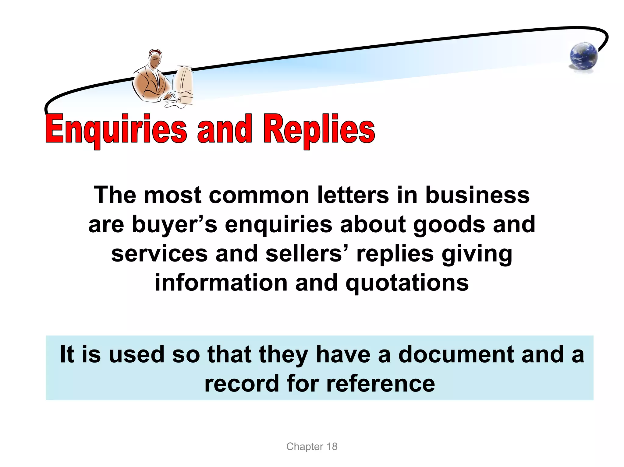 Enquiries and Replies | PDF