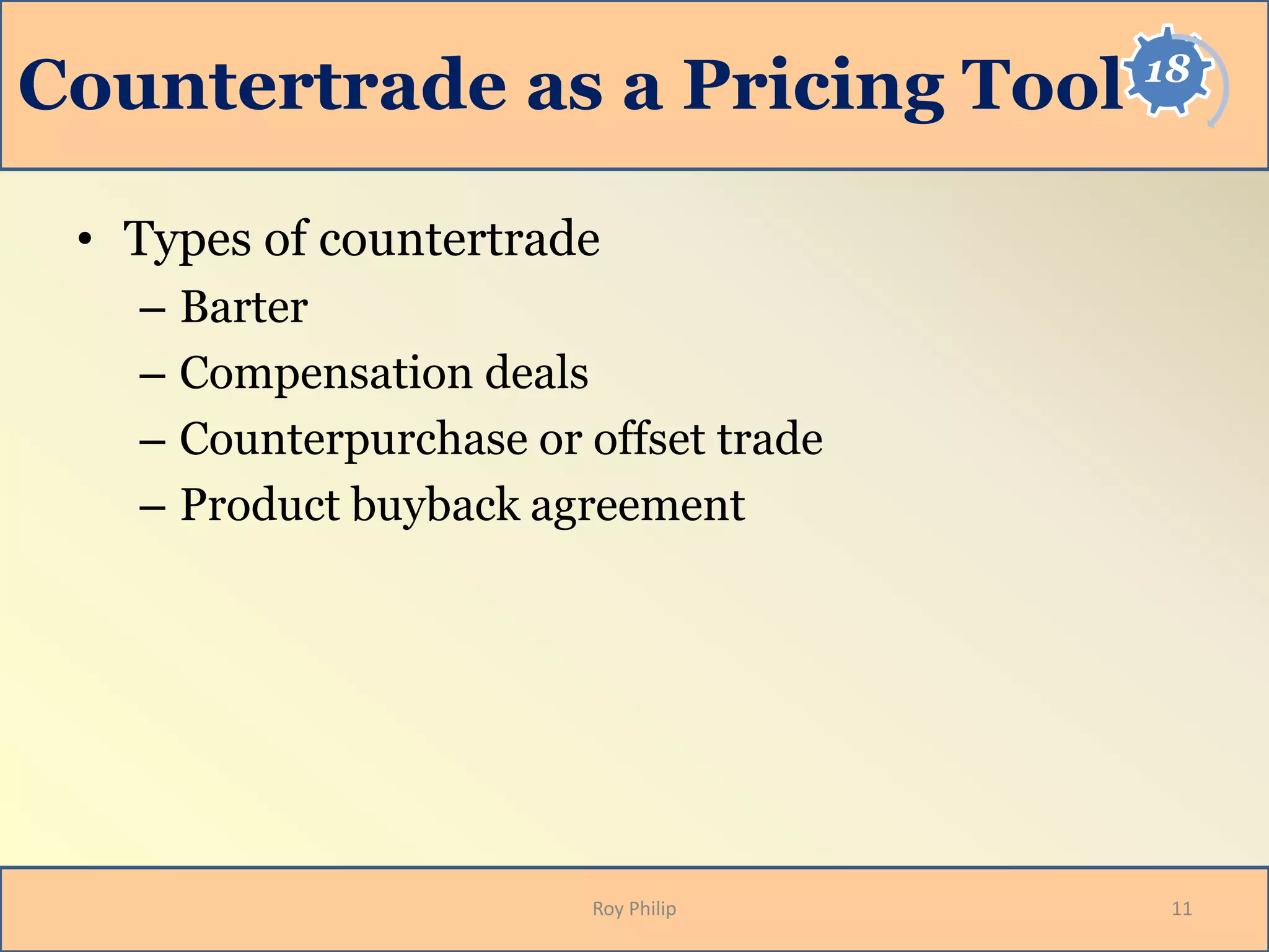 Chapter 18 pricing_international_marketing_15th | PPT