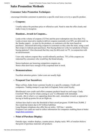 Chapter 18 promotion process, sales promotion and publicity, class ...