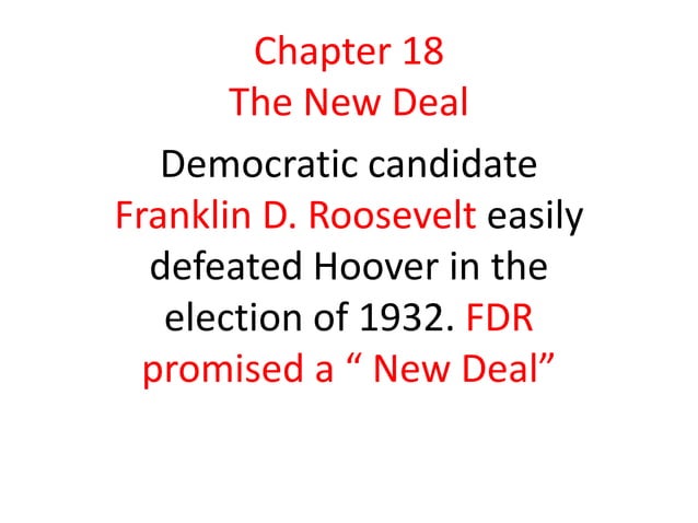 Chapter 18 the new deal (3) | PPTX
