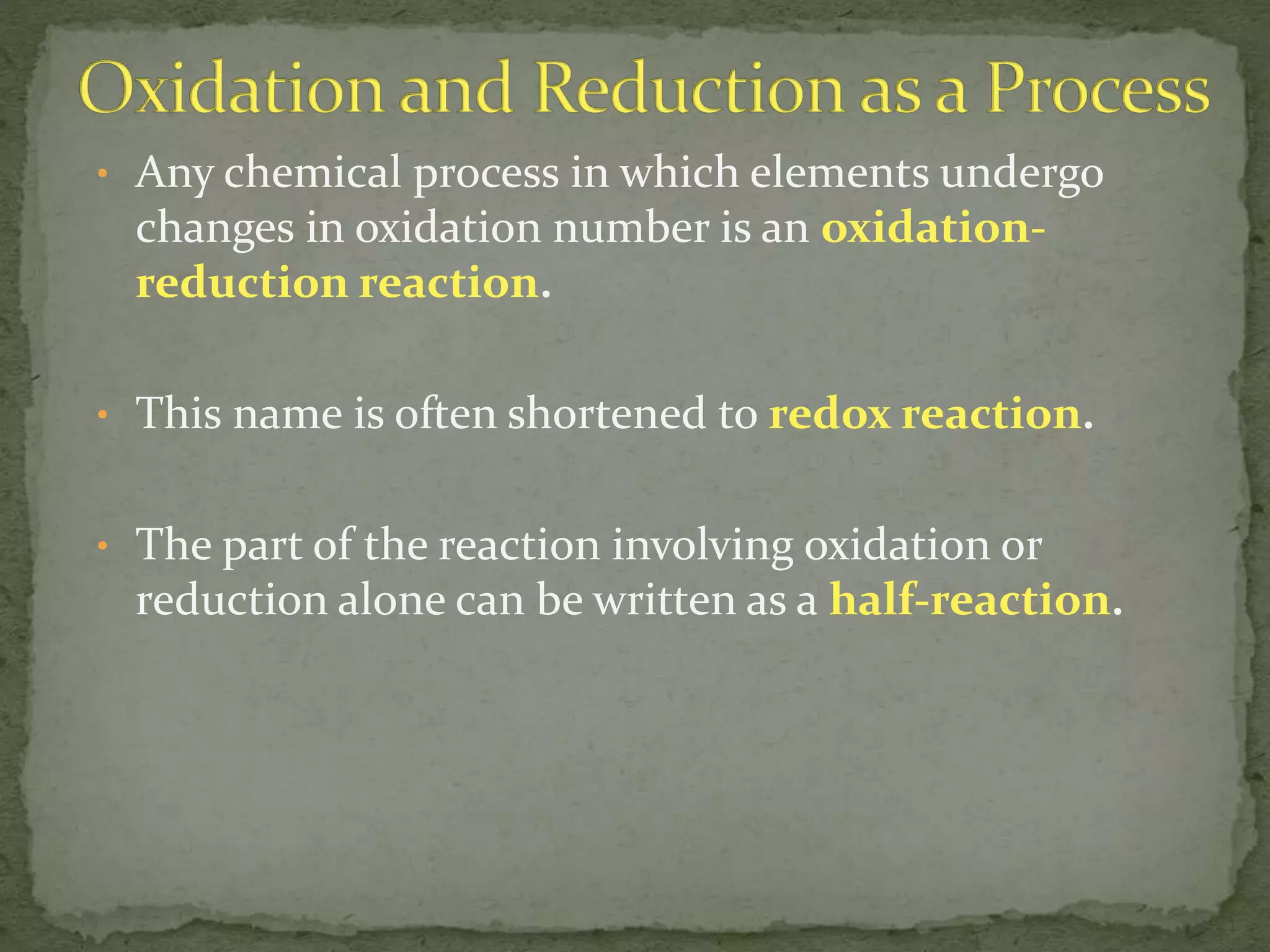 Chapter 19.1: Oxidation and Reduction | PPTX