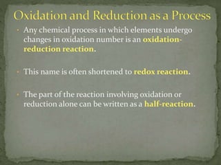 Chapter 19.1: Oxidation and Reduction | PPTX
