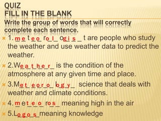 Weather and Climate | PPTX