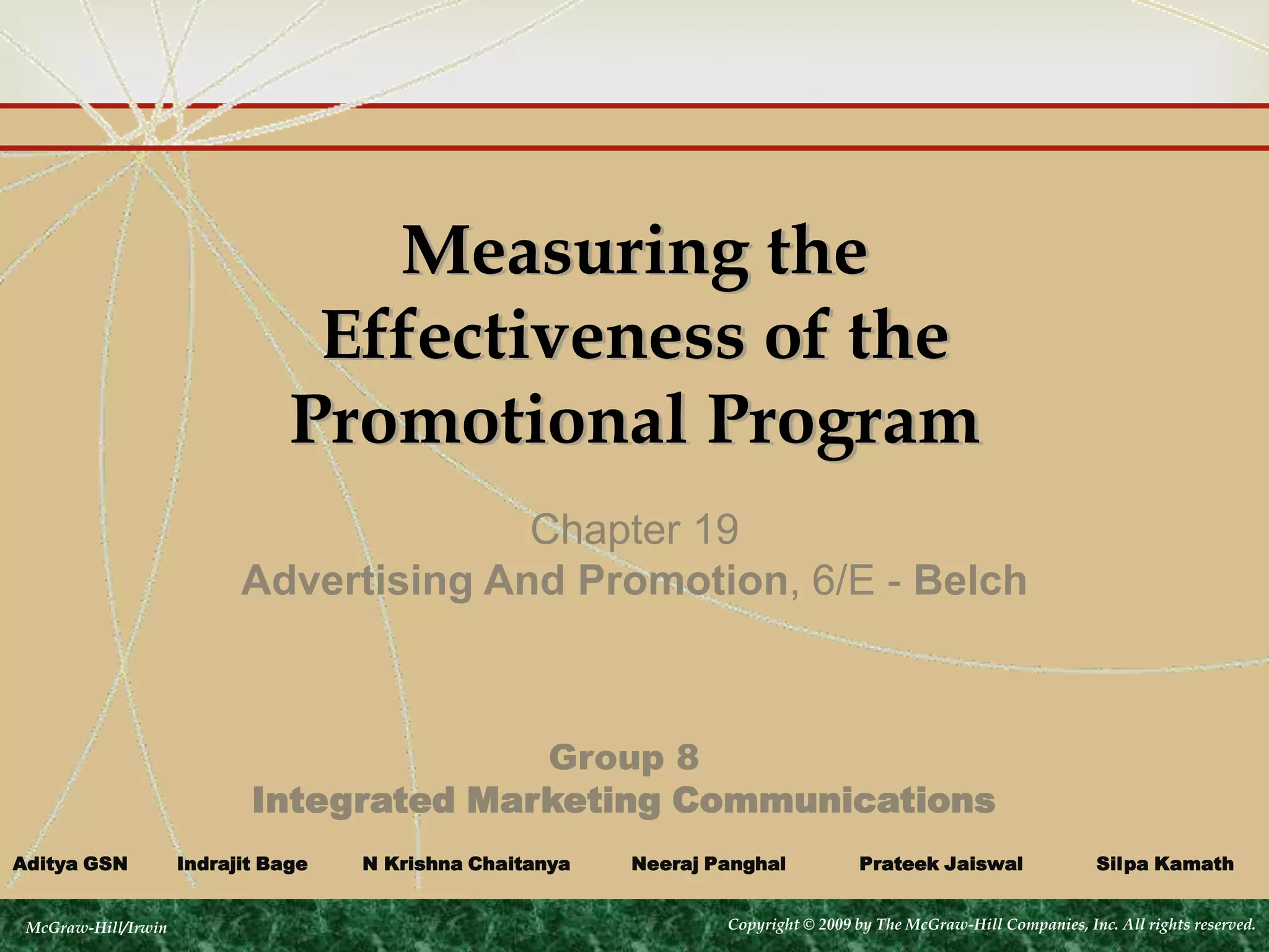 Measuring the Effectiveness of the Promotional Program | PPTX