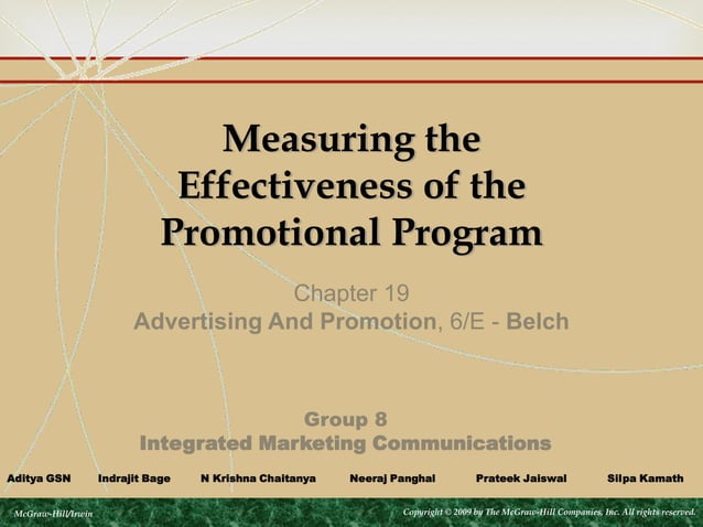 Measuring the Effectiveness of the Promotional Program | PPTX